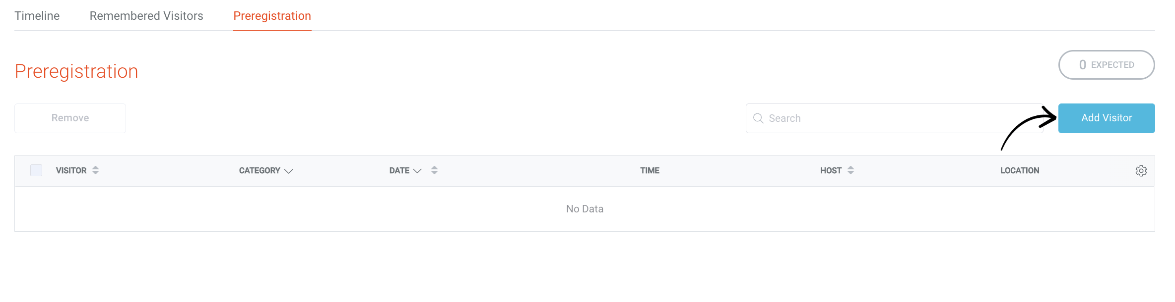 Visitor preregistration